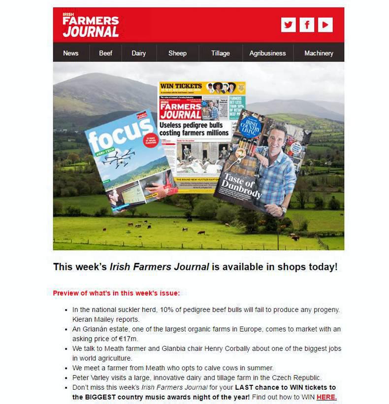 Irish Farmers Journal Email Newsletters - Free